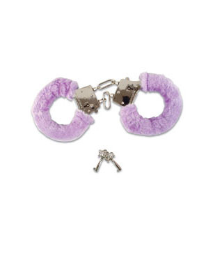 Set of 12 Sexy Purple Lavender Steel Fuzzy Furry Handcuffs Hand Cuffs