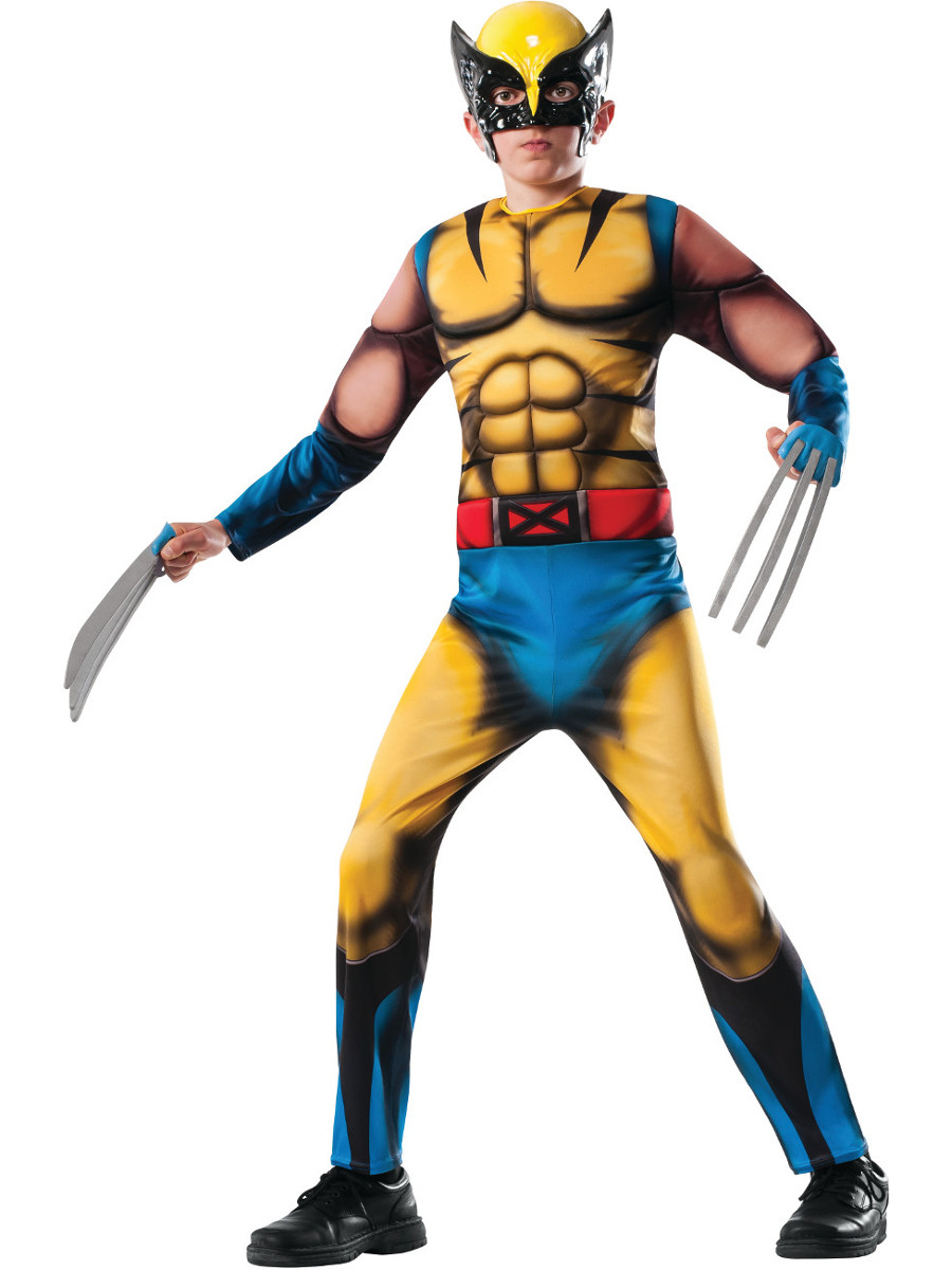 Kid's Deluxe Wolverine Muscle Costume