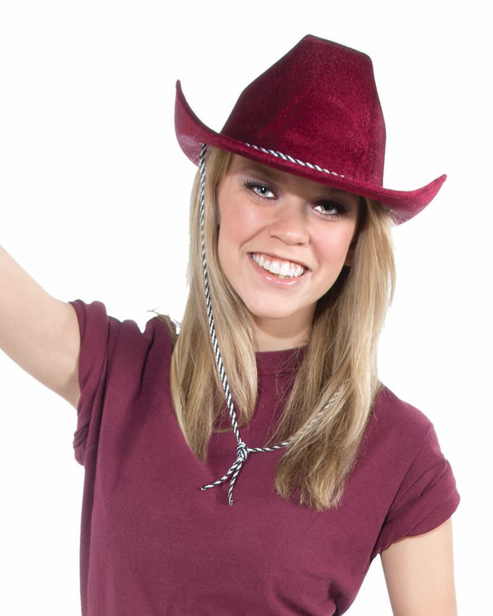 Adult's Deluxe Burgundy Cowboy Hat