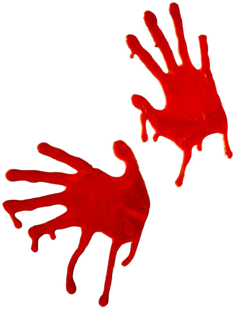 Bloody Hands Window Cling