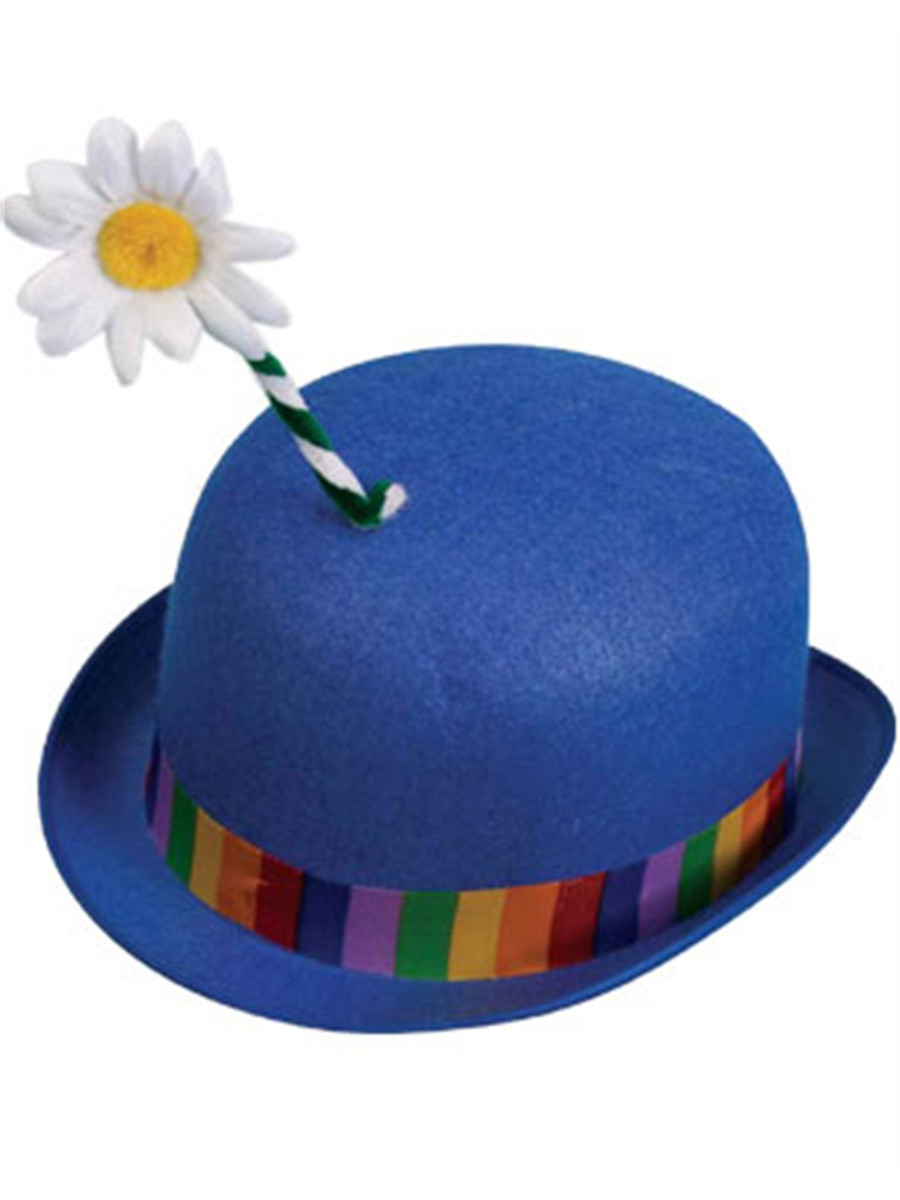 Blue Felt Clown Derby