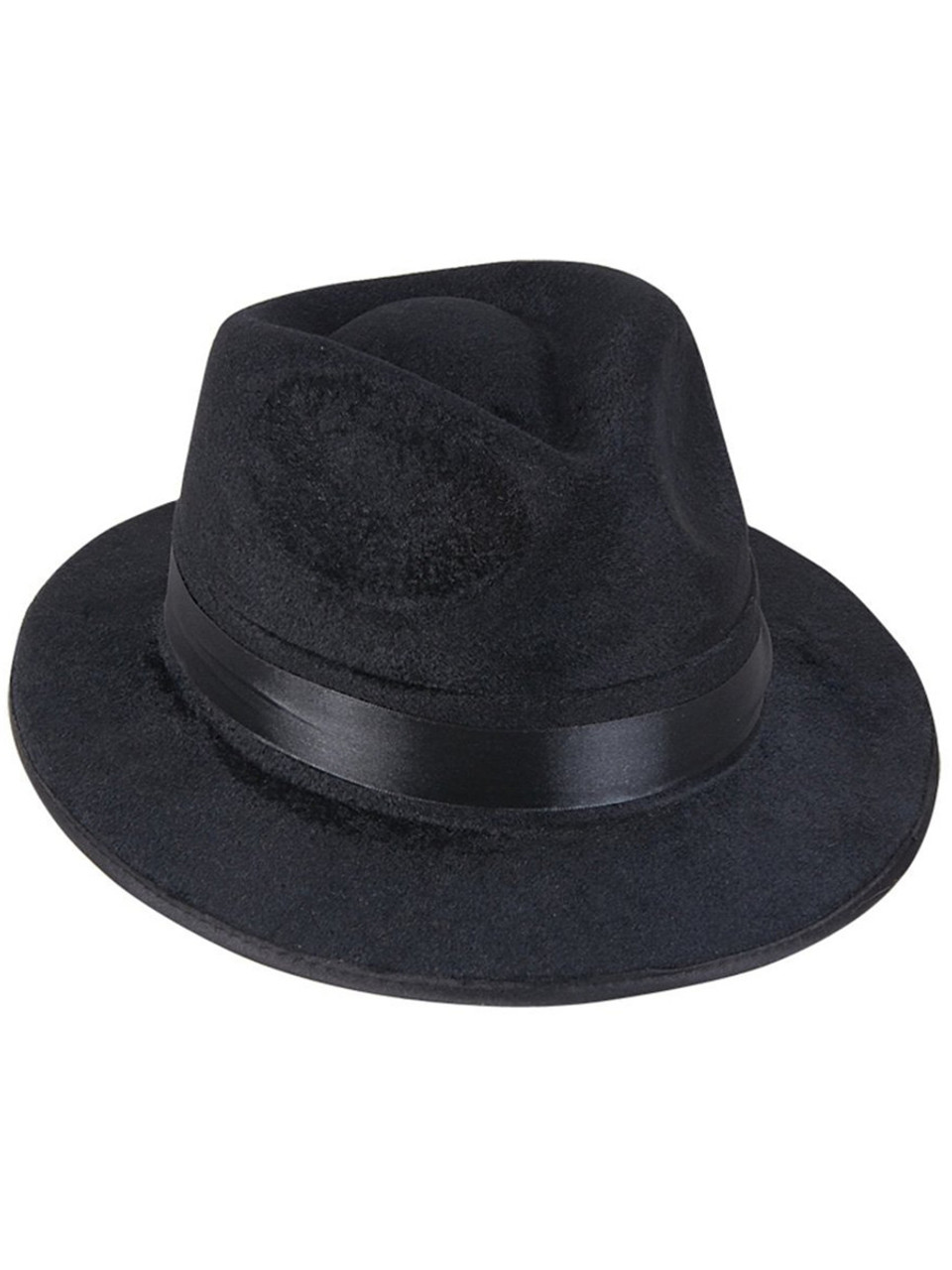 Black Pimp Gangsta Blues Brothers Costume Fedora Hat