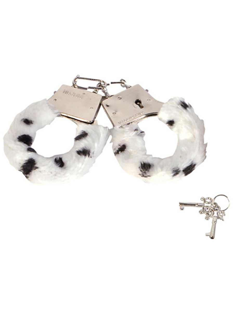 Fuzzy Snow Leopard Handcuffs