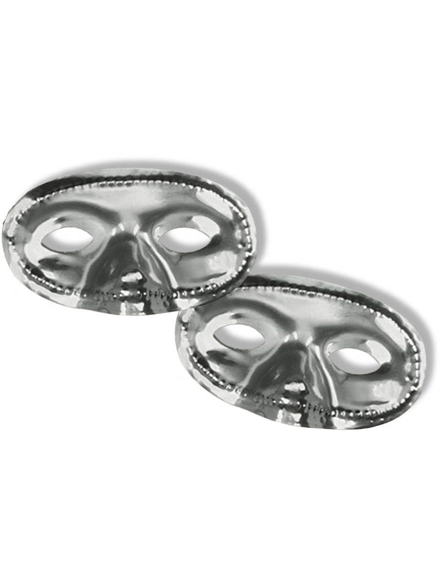 Metallic Silver Venetian Eye Mask