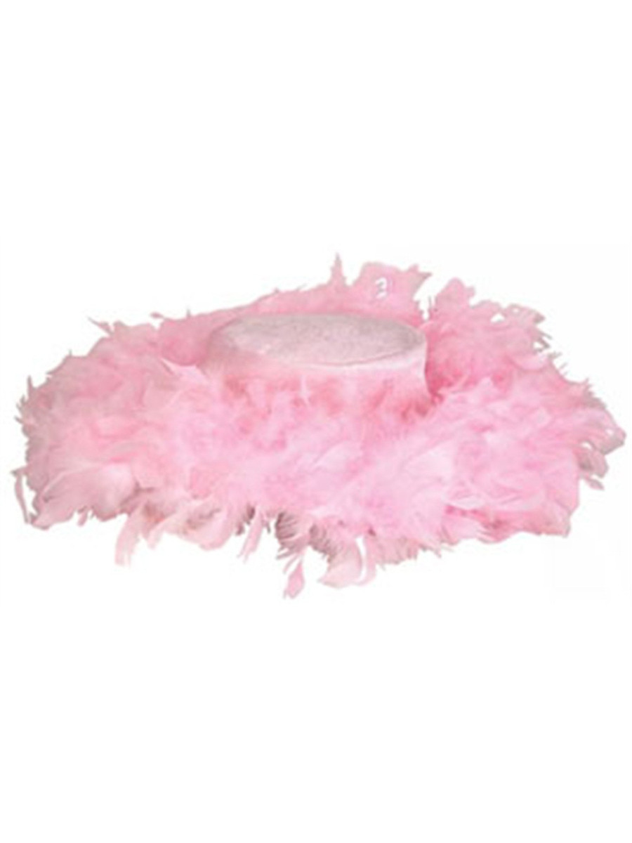 Pimp and Hoe Costume Accessory Pink Feather Boa Hat