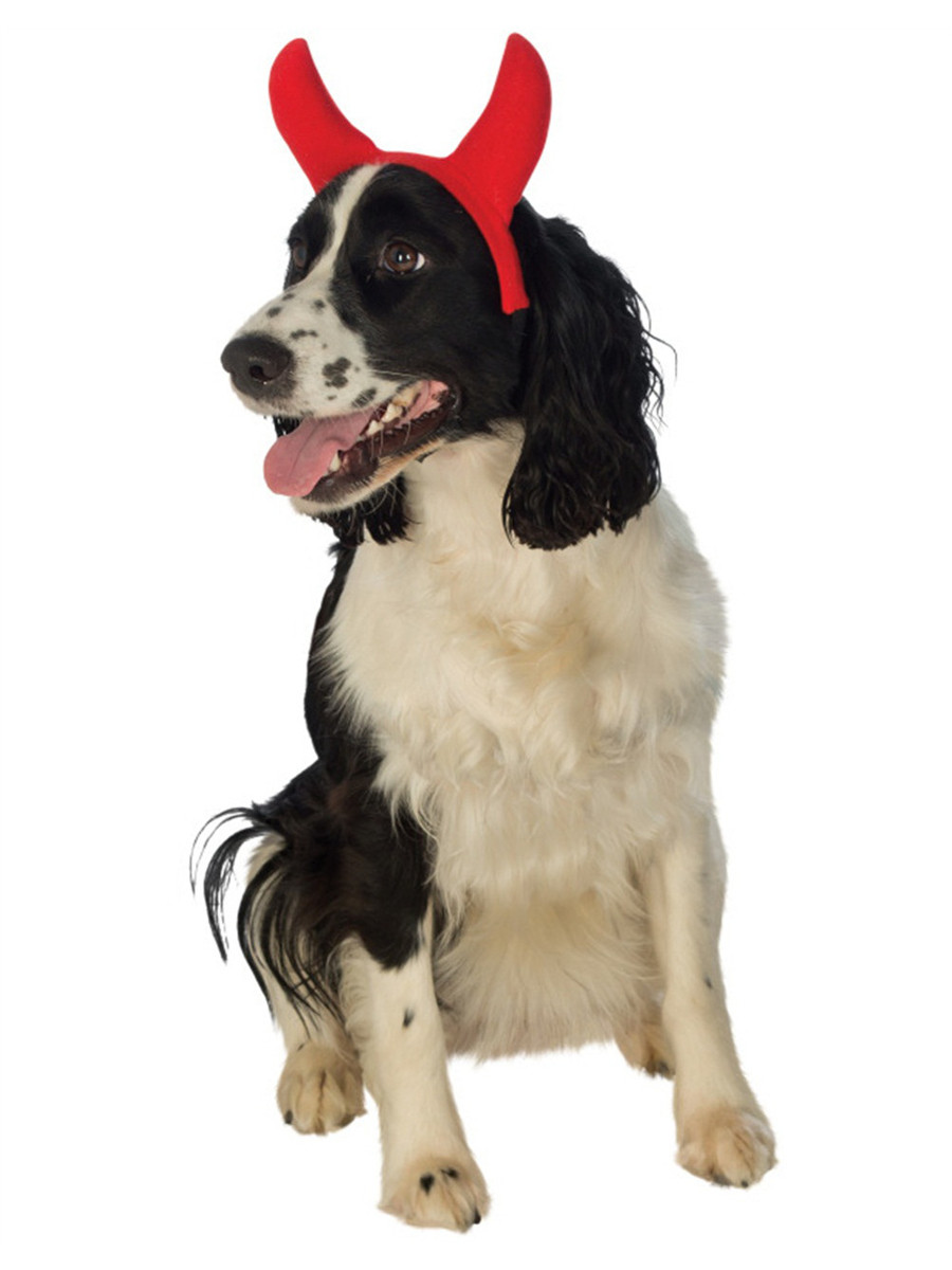 Red Devil Dog Headband