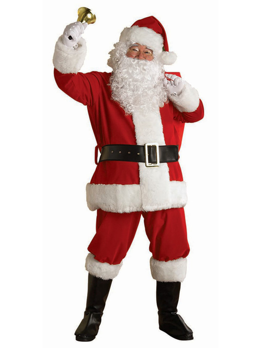 Mens Santa Regal Plush Costume XXL Plus Size