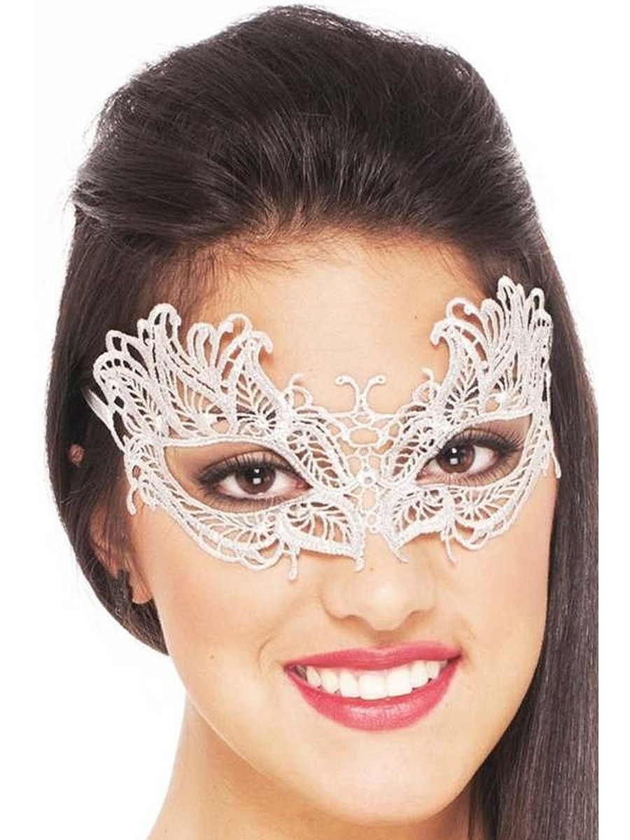 Silver Lace Masquerade Eye Mask