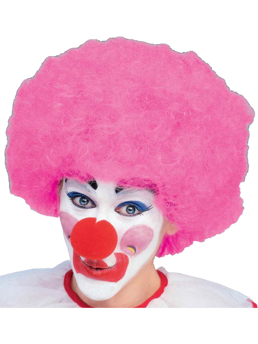 Pink Afro Clown Wig