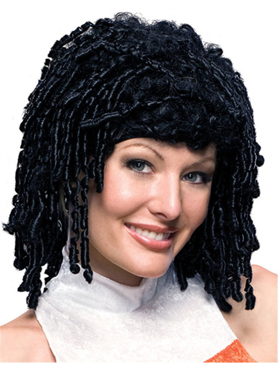 Black Curly Top Ringlet Wig