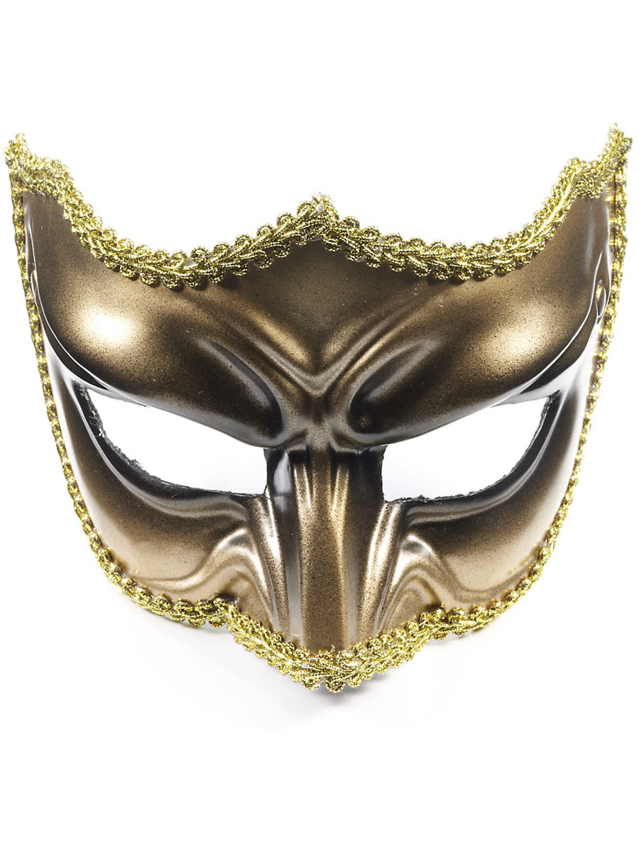 Gold & Black Half Mask