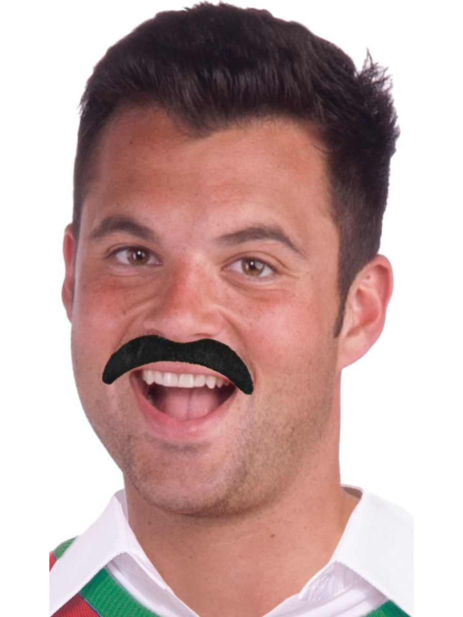 Black Self-Adhesive Bandit Moustache