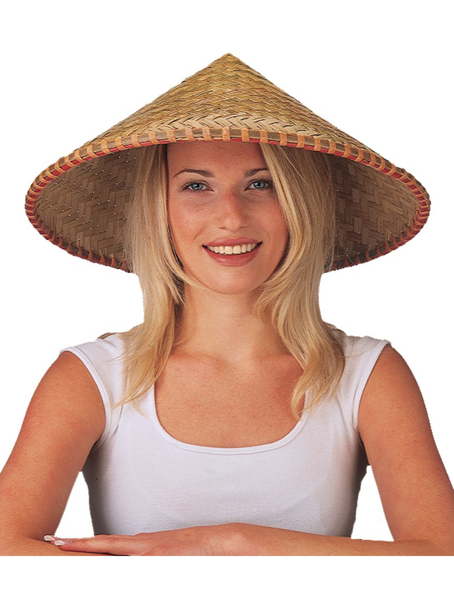 Deluxe Adult Straw Asian Coolie Hat