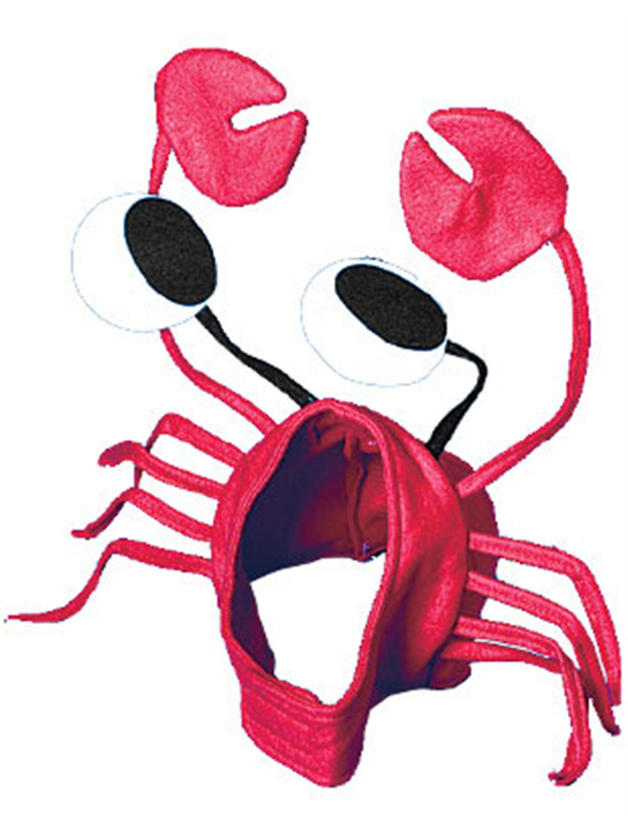 20" Funny Plush Red King Crab Hat Costume Party Cap