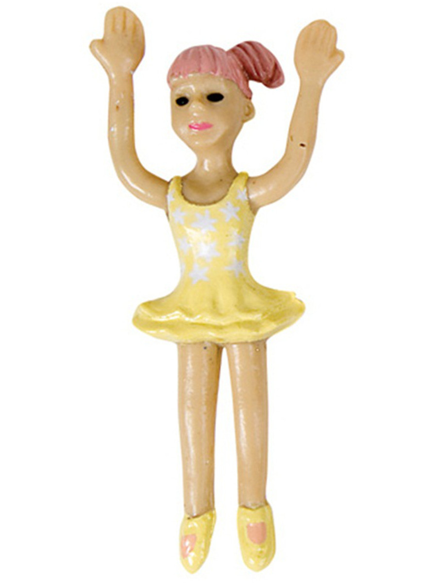 3" Yellow Bendable Ballerina Figure
