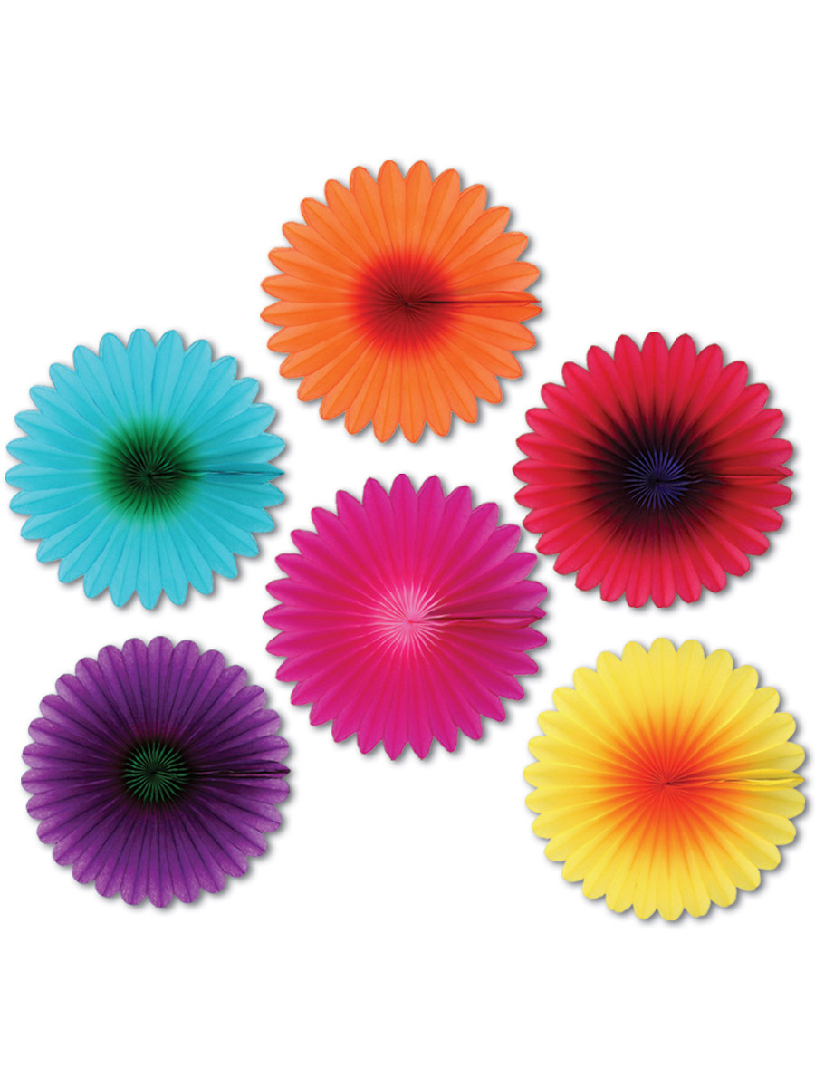 6 Flower Fan Wall Danglers