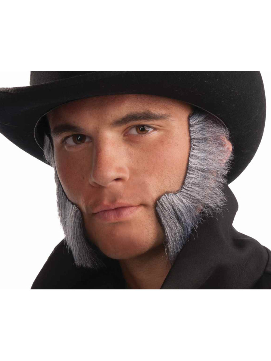 Grey Elvis Wolverine Style Mutton Chops Side Burns