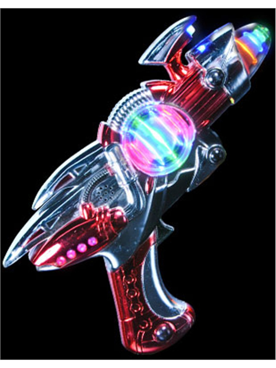 Super Spinning Red Laser Space Gun With LED Light & Sound