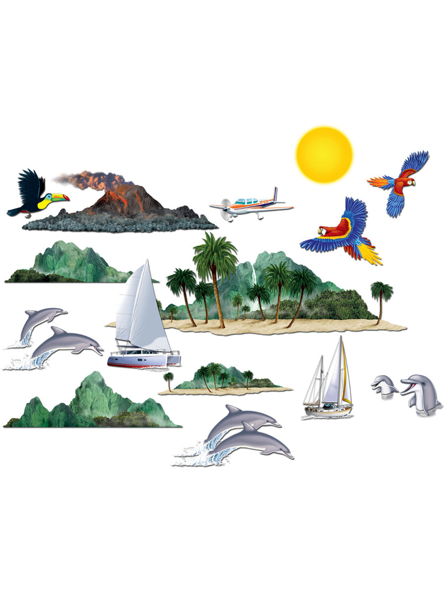 Tropical Cruise Wall Props