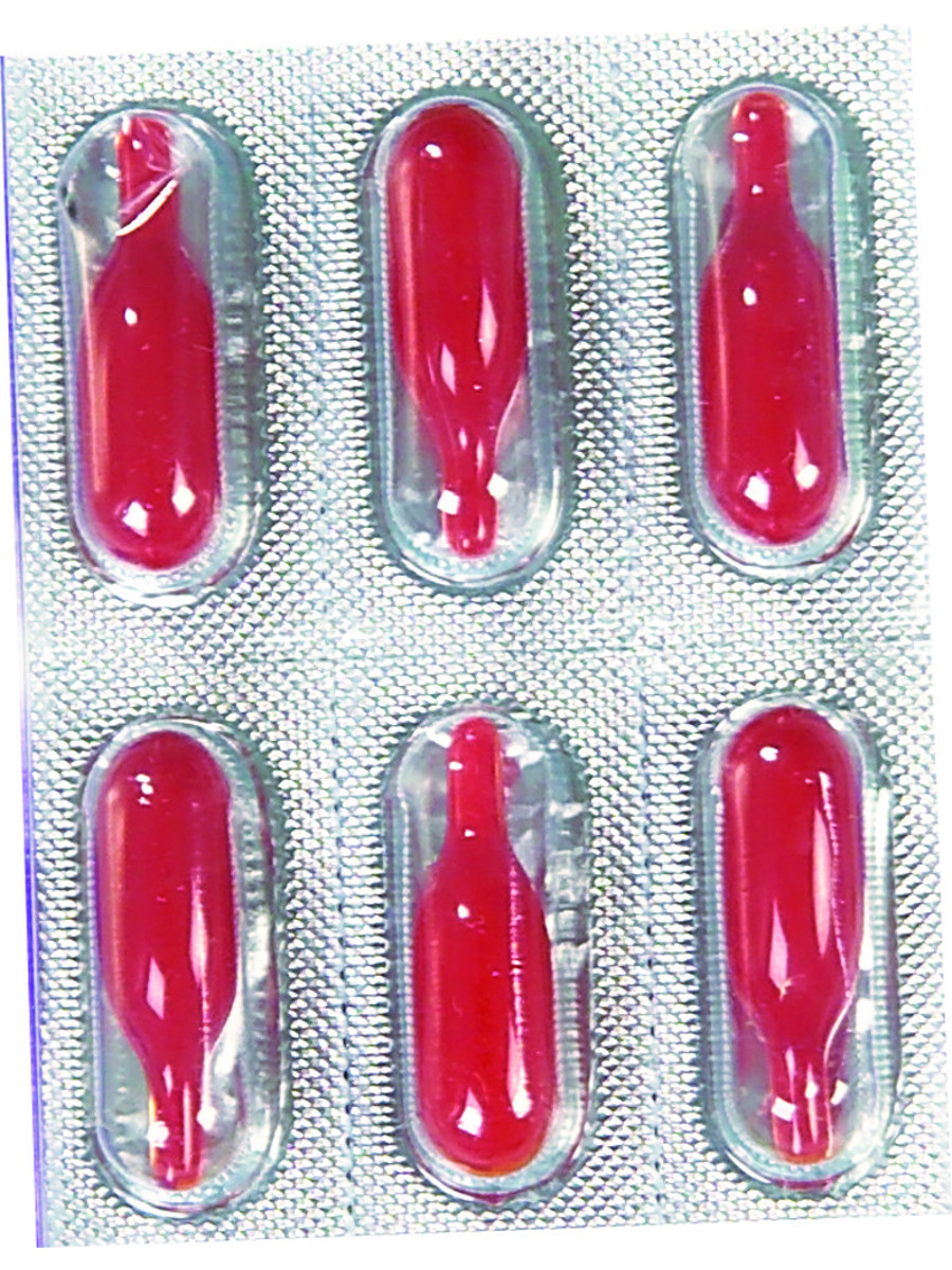 6 Costume Water Washable Fake Liquid Blood Capsules