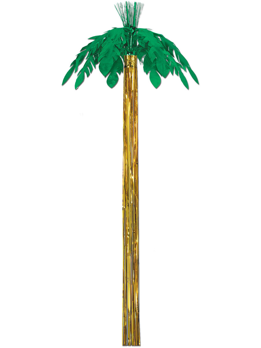 Tall Metallic Palm Tree Prop