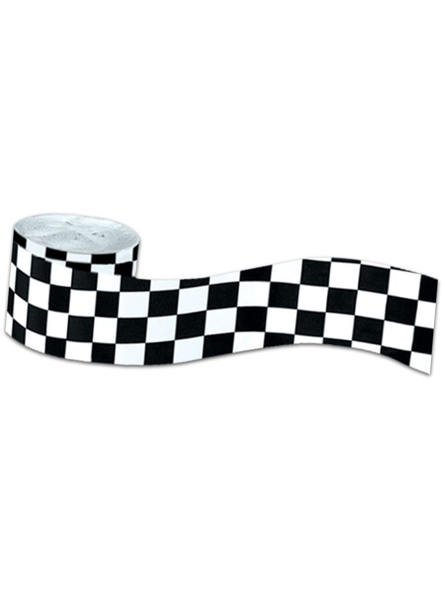 FR Checkered Crepe Finish Line Streamer