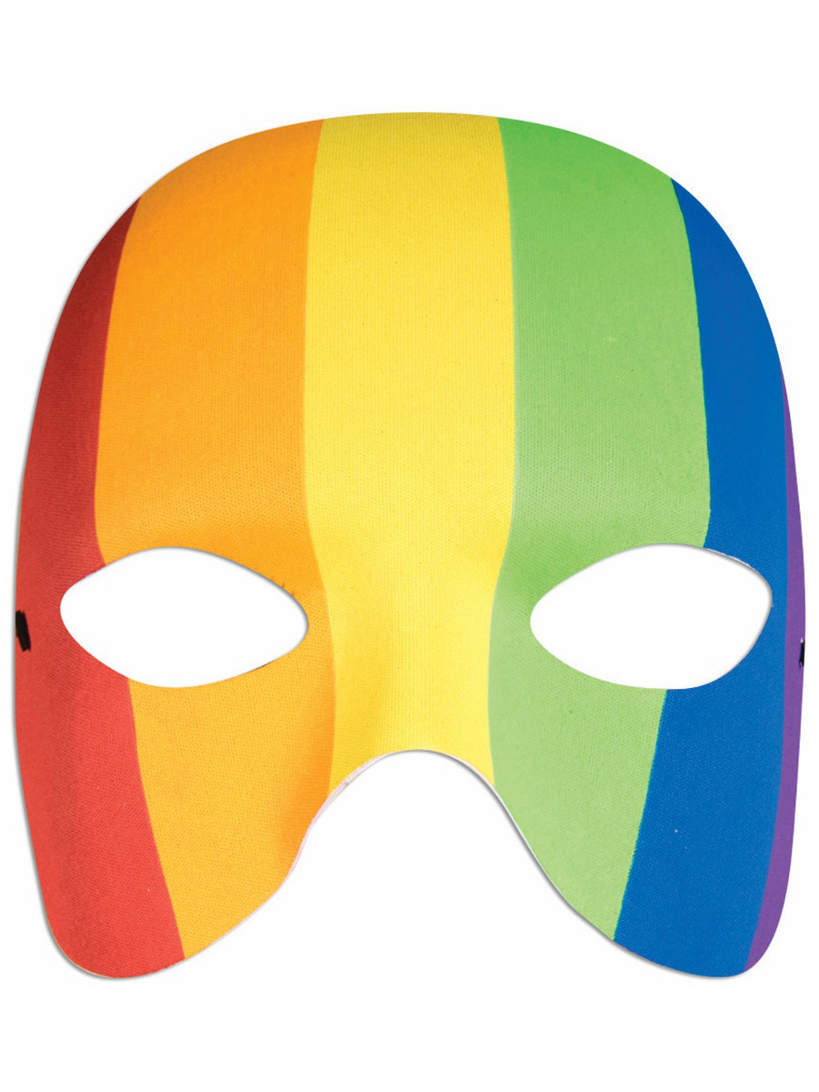 Rainbow Colored Half Mask