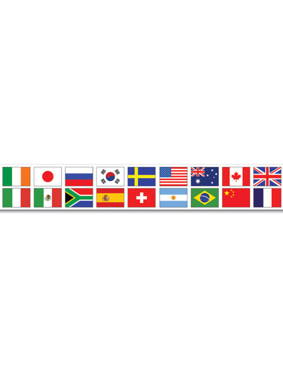 International Flags Party Tape 3" x 20'