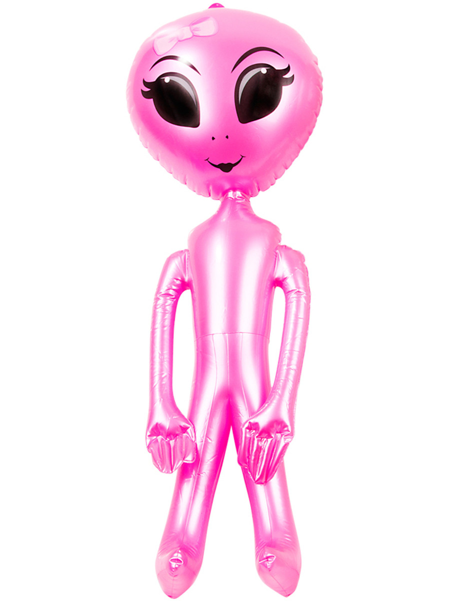 36" Light Pink Inflatable Girl Alien Decoration