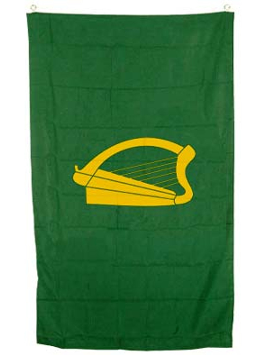 Large 3' x 5' St Patricks Day Irish Harp Leinster Flag