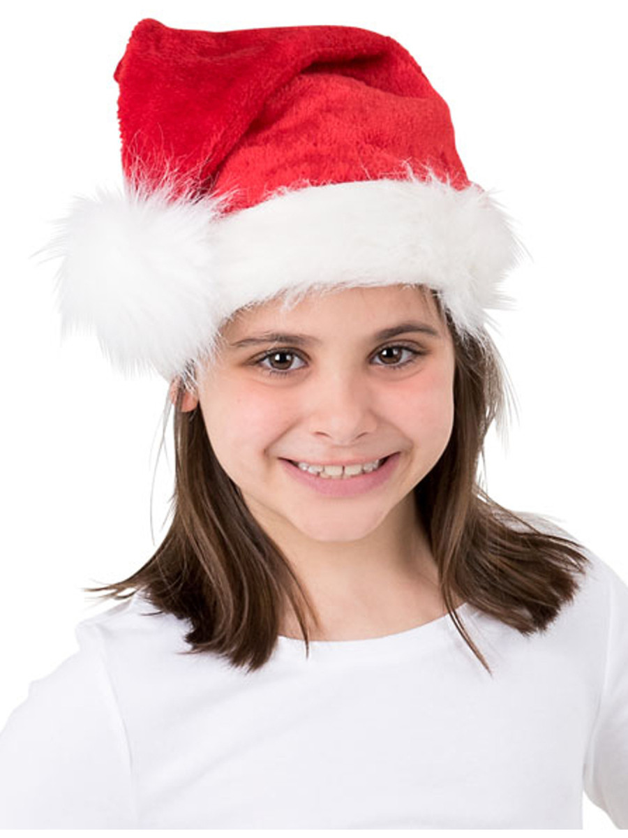 Kid's Christmas Fuzzy Santa Hat