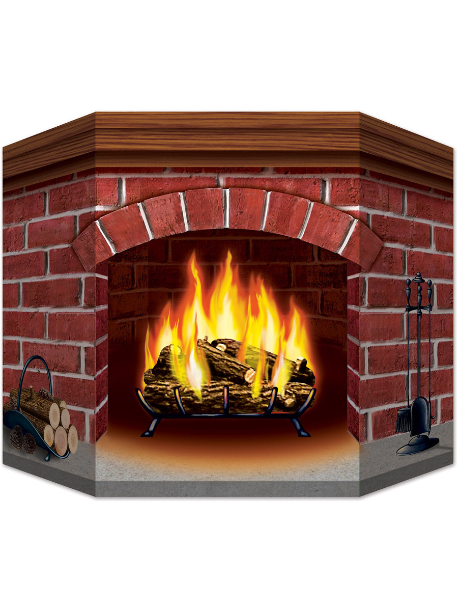 3' x 25" Brick Fireplace Stand Up Prop