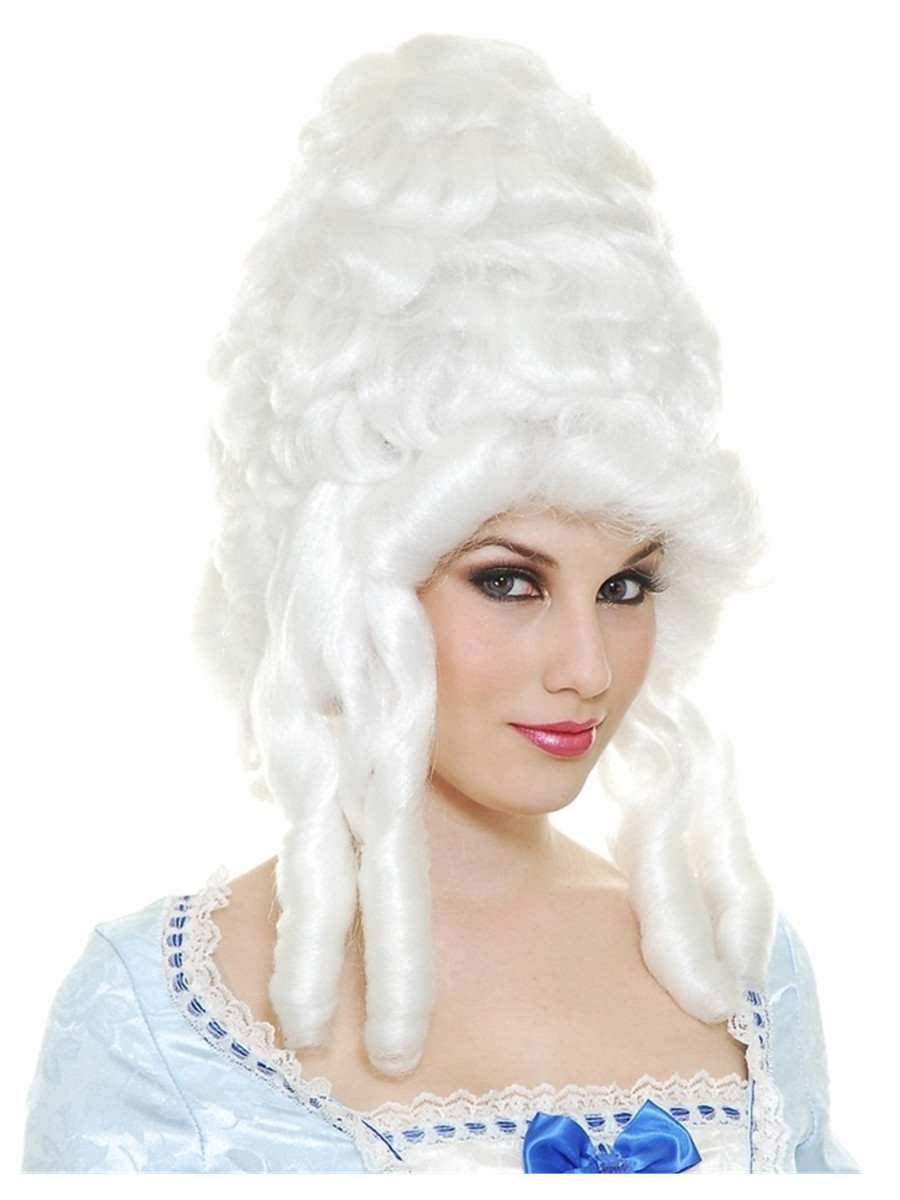 Tall White Colonial Wig