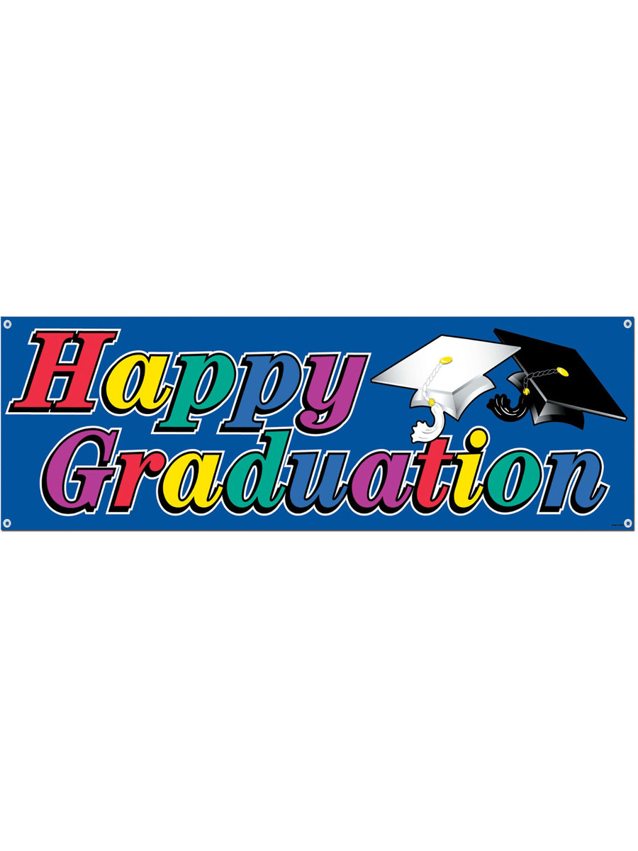 Happy Graduation Multi-Colored Banner