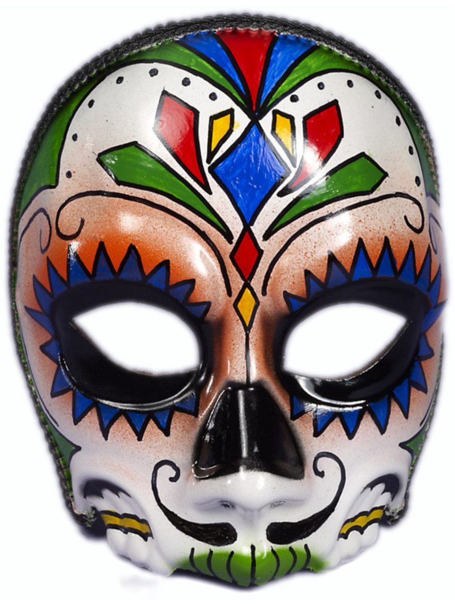 Deluxe Day of the Dead Male Skull Mask