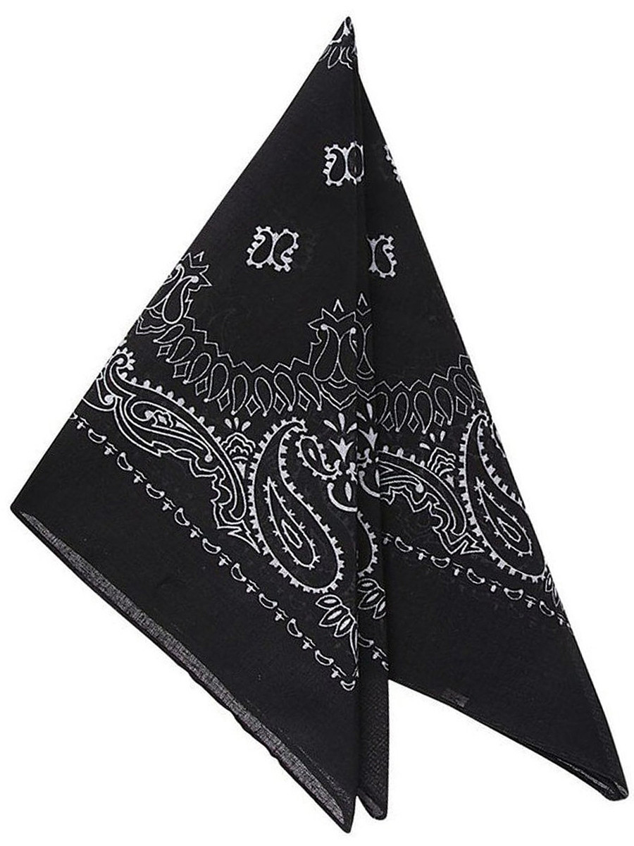 Dozen Black Cowboy Bandanas