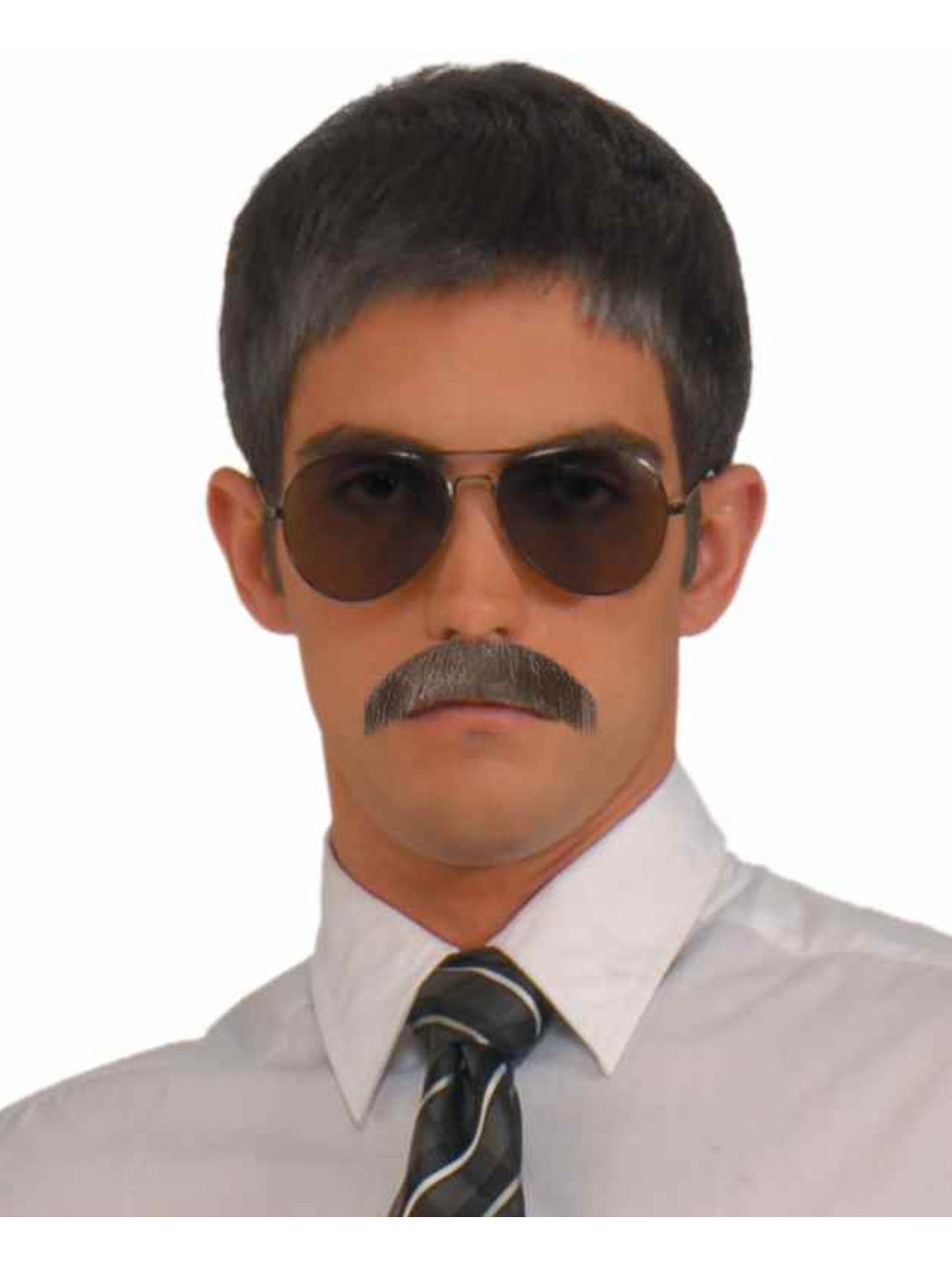 Grey Detective Moustache