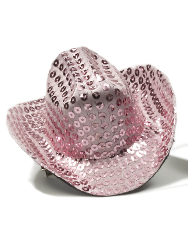Mini Pink Sequin Cowboy Hat
