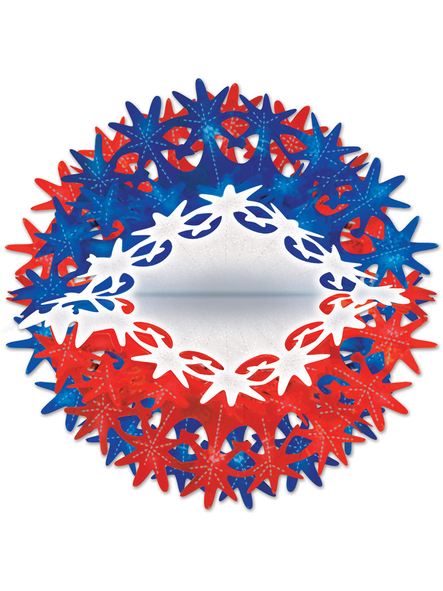 12" Patriotic Star Ball Burst Dangler
