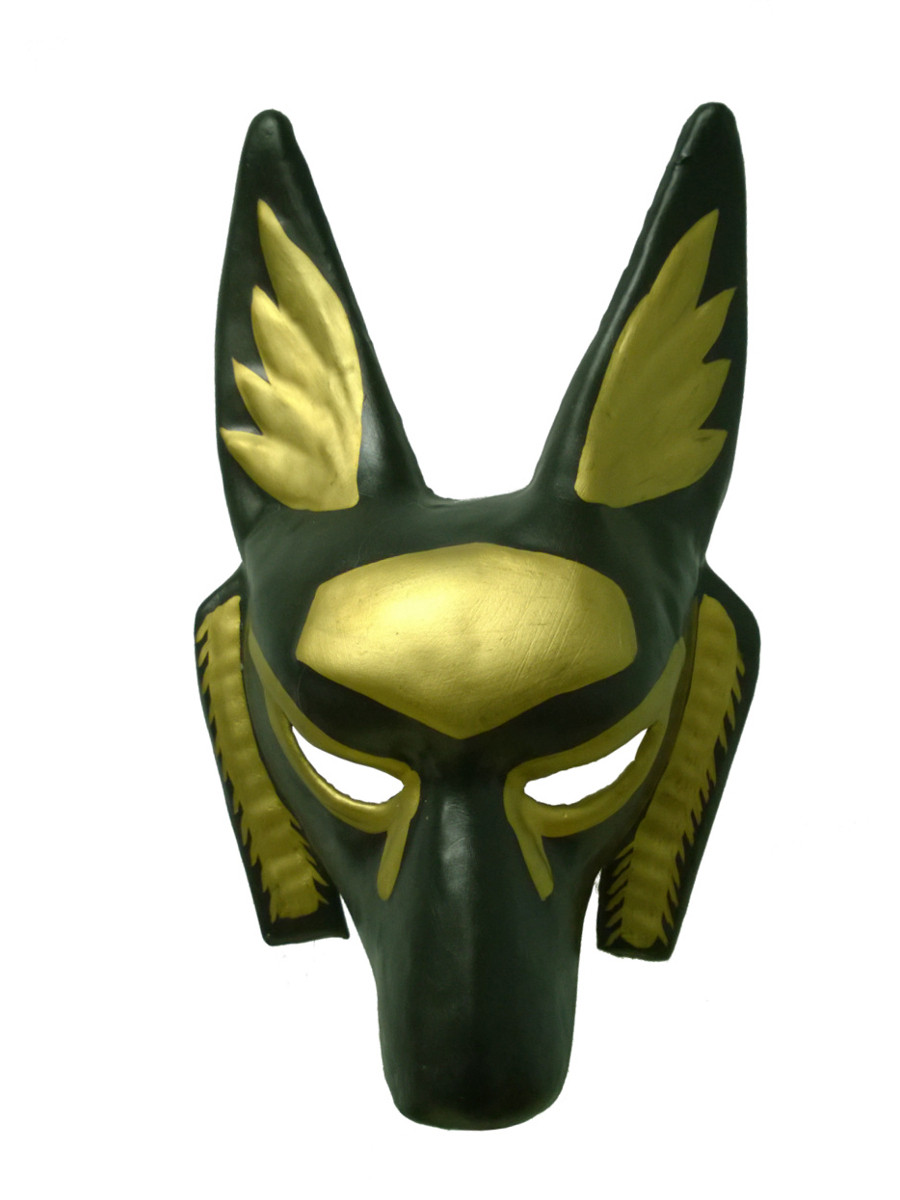 Child's Black And Gold Anubis Mask