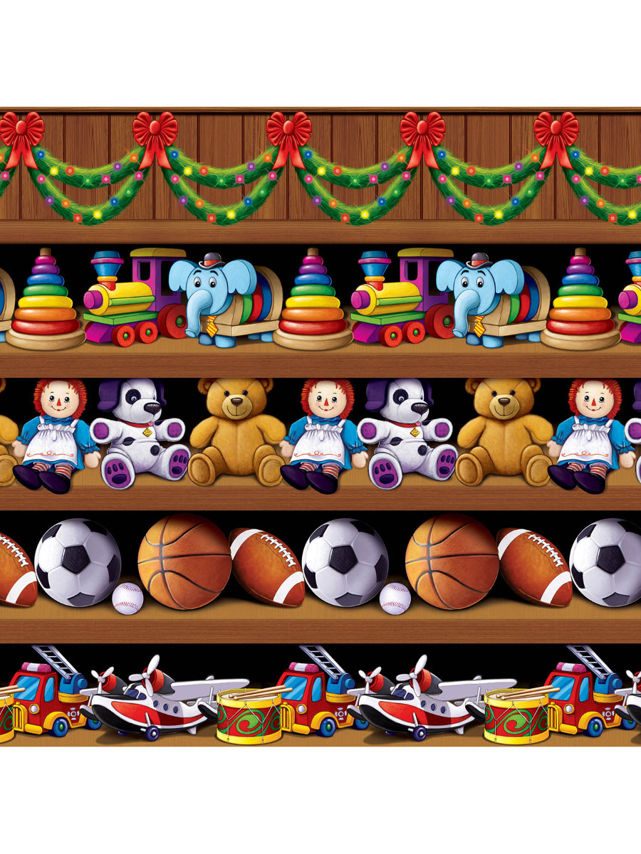 Santa's Workshop Wall Backdrop Decal
