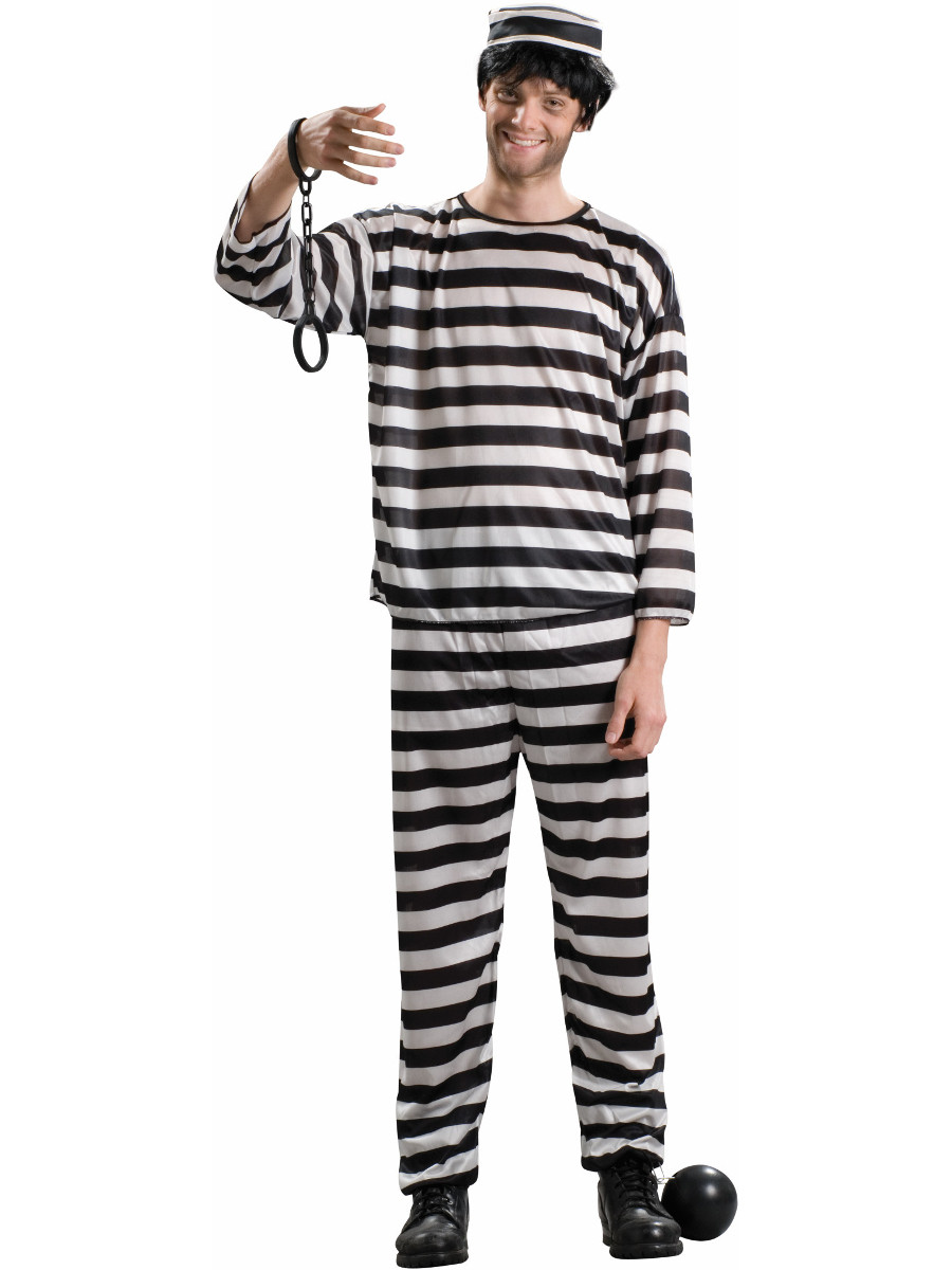 Men's Striped Prisoner Outfit