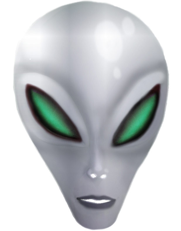 Silver Alien Mask