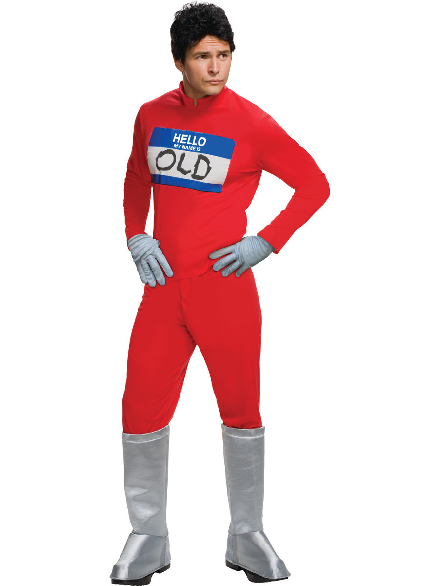 Men's Derek Zoolander Hello My Name Is Old Costume