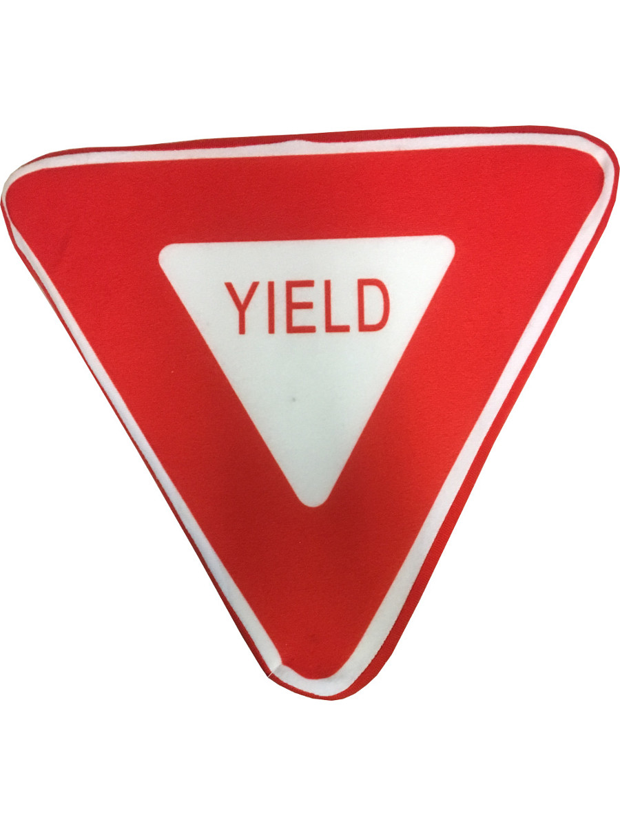 Yield Sign Plush Pillow