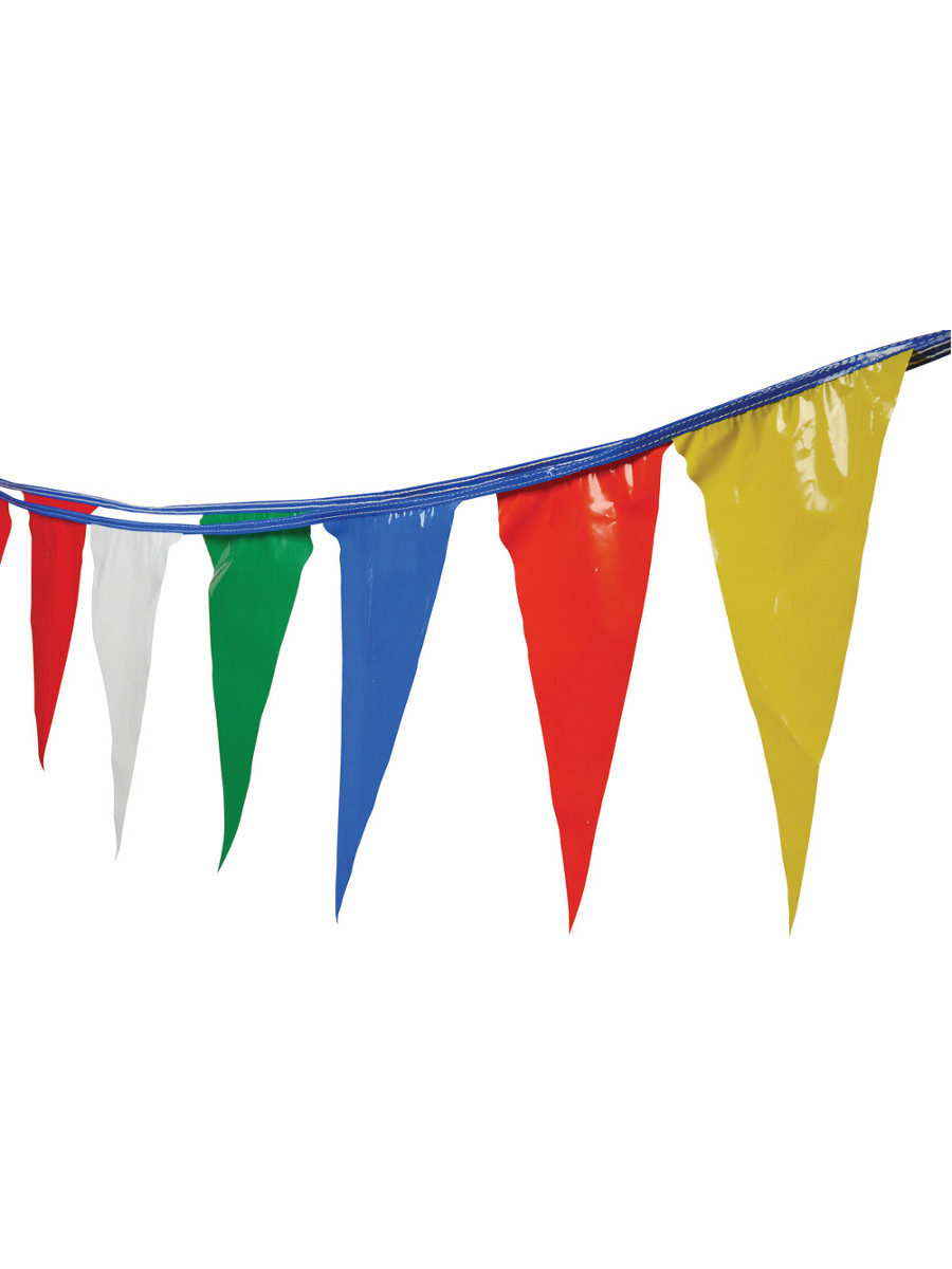 Assorted Color Pennant Flag Strands