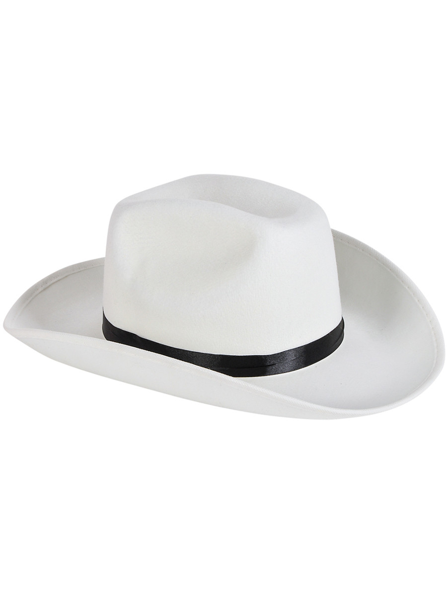 Adult's White Swanky Cowboy Hat
