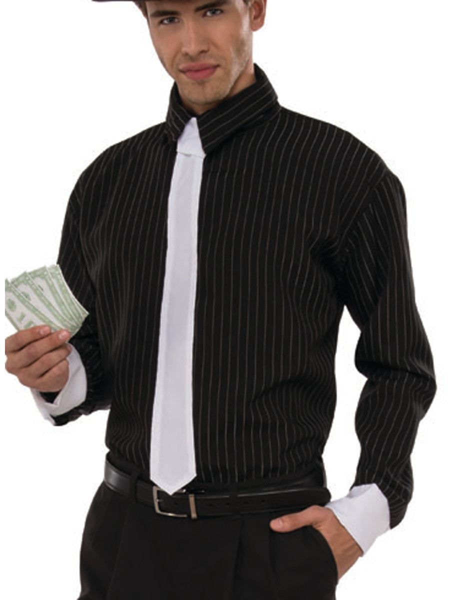 Men's Roaring 20s Speakeasy Mobster Gangster Shirt