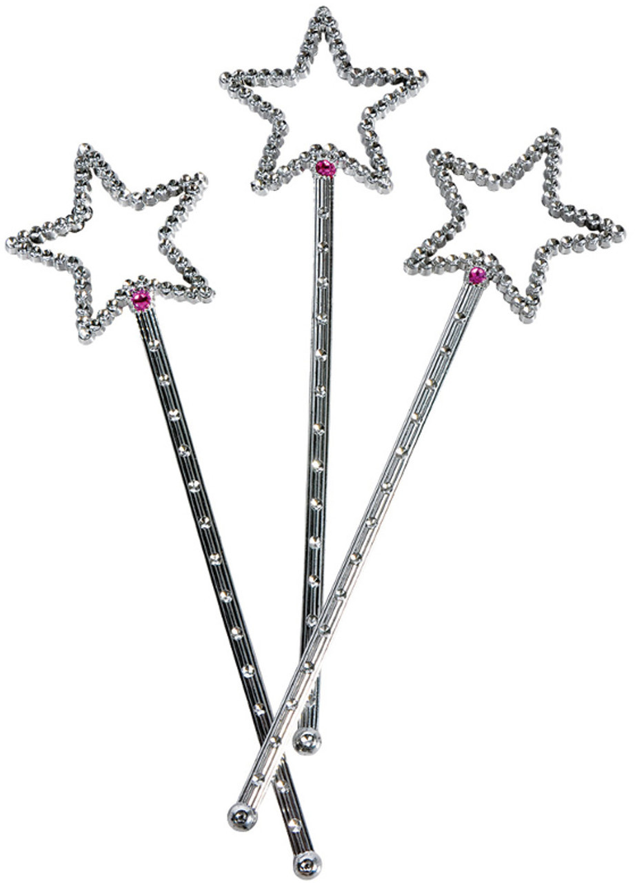 Silver Fairy Princess Magic Star Wand