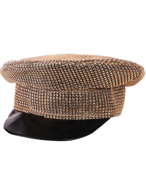 Adult's Gold Disco Police Officer Hat